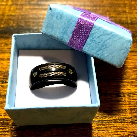 Titanium WG | Accessories | Mens Black Titanium Cable Ring | Poshmark